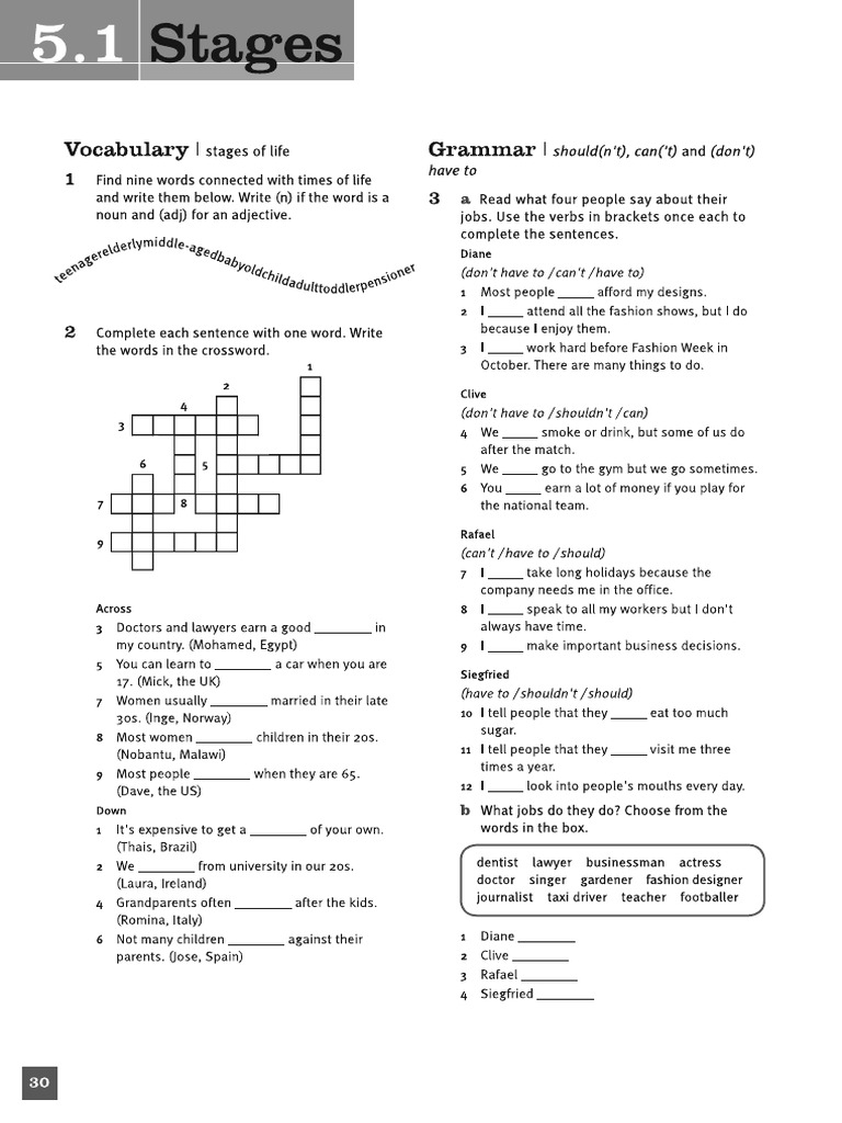 10.modals of Obligation and Vocabulary Stages. | PDF