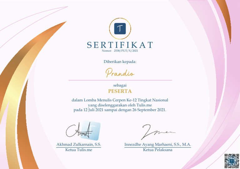 Contoh Sertifikat | PDF