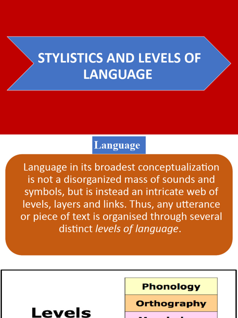 Style of Langauge-1 | PDF | Word | Morphology (Linguistics)