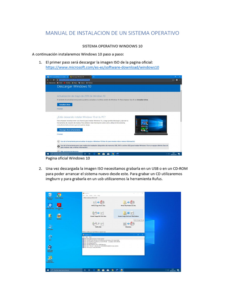 MANUAL DE INSTALACION DE UN SISTEMA OPERATIVO Javier | PDF | Windows 10 | Arranque