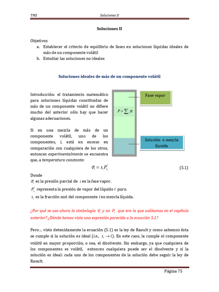05 Soluciones II | PDF | Destilación | Vapor