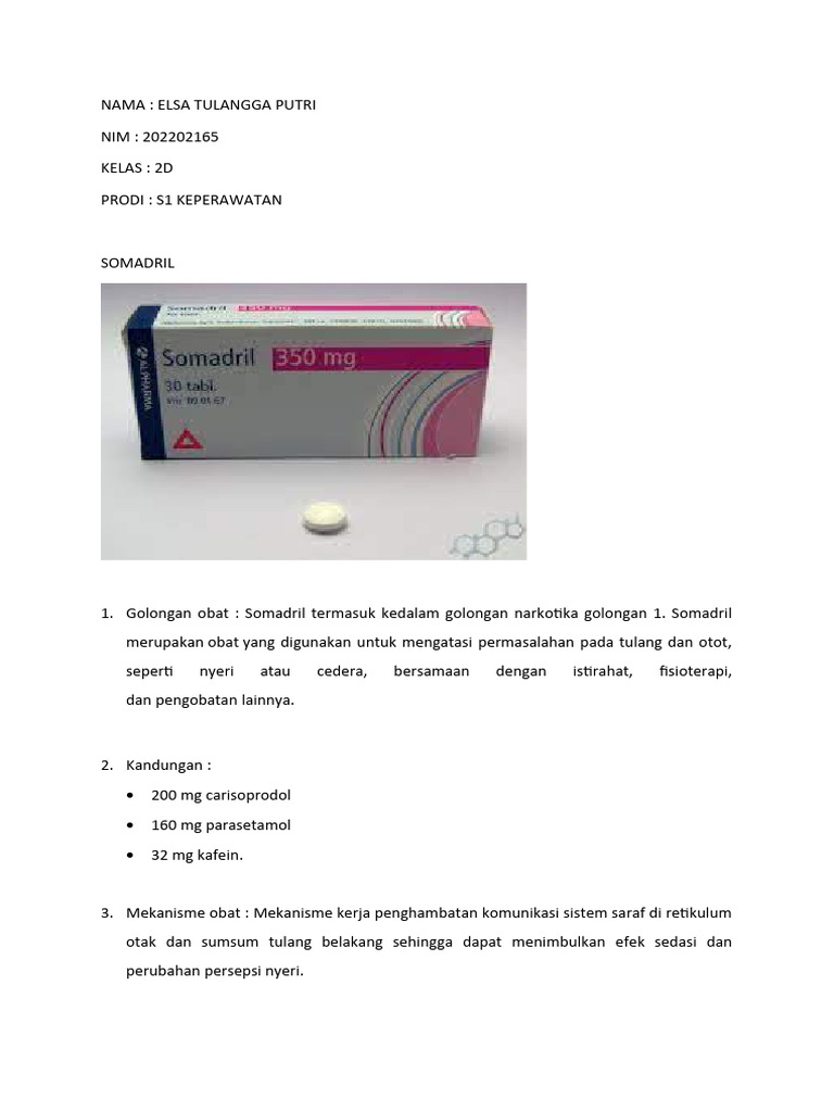 Panduan Penggunaan Obat Somadril | PDF | Pengembangan Diri