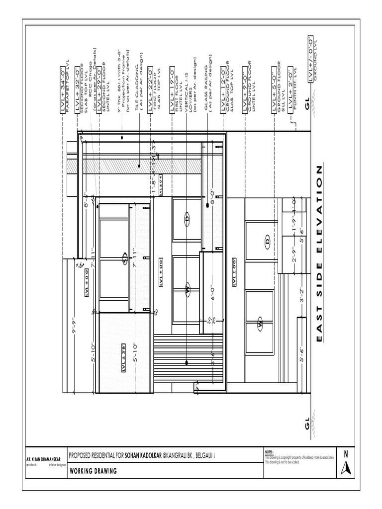 Elevation Working Drawing | PDF | Brisbane | Buildings And Structures