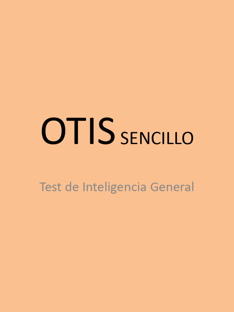 OTIS SENCILLO Manual | PDF