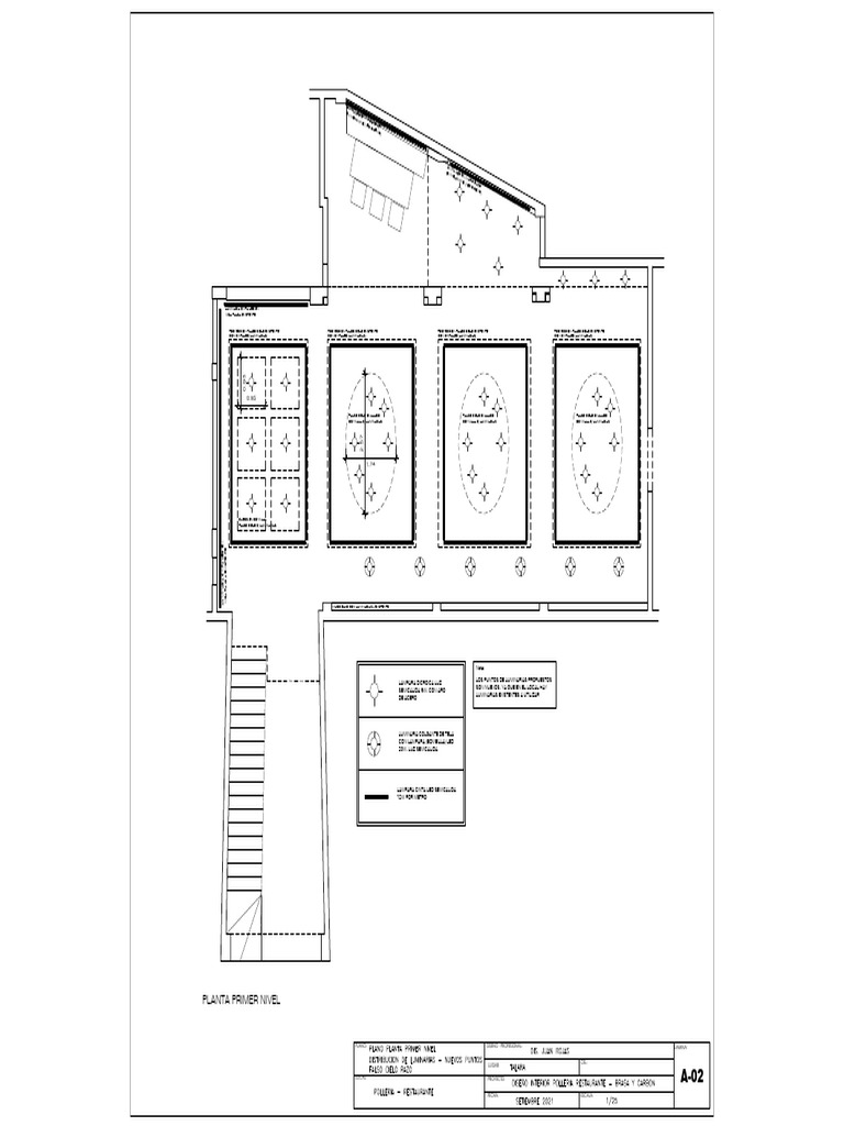 Plano Planta Primer Nivel Luminarias - Polleria | PDF | Equipo ...