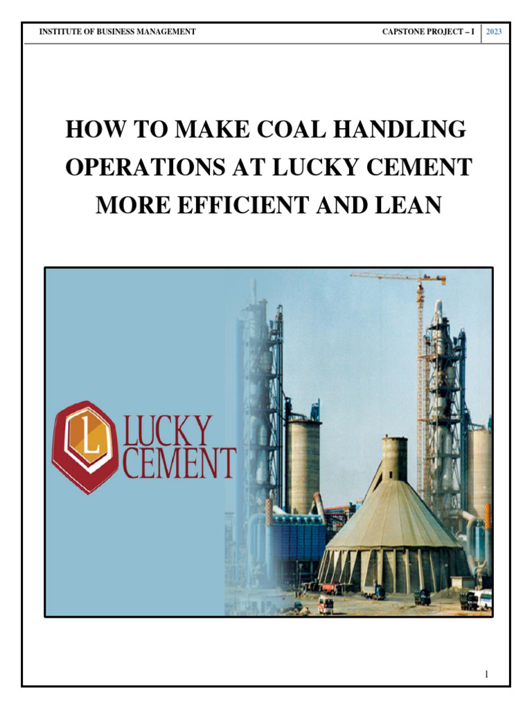 Efficient Coal Handling at Lucky Cement | PDF | Coal | Cement