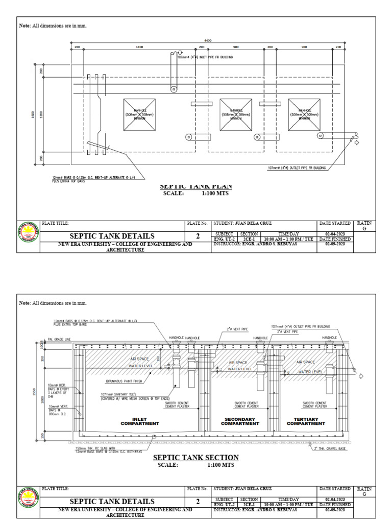 Plate 2 Septic Tank | PDF