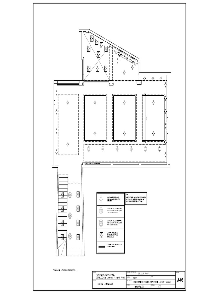 Plano Planta Segundo Nivel Luminarias - Polleria | PDF