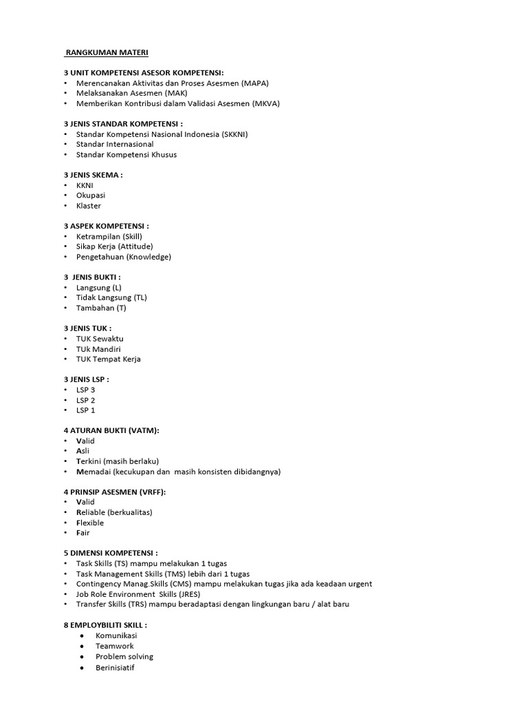 RANGKUMAN | PDF | Karier & Perkembangan