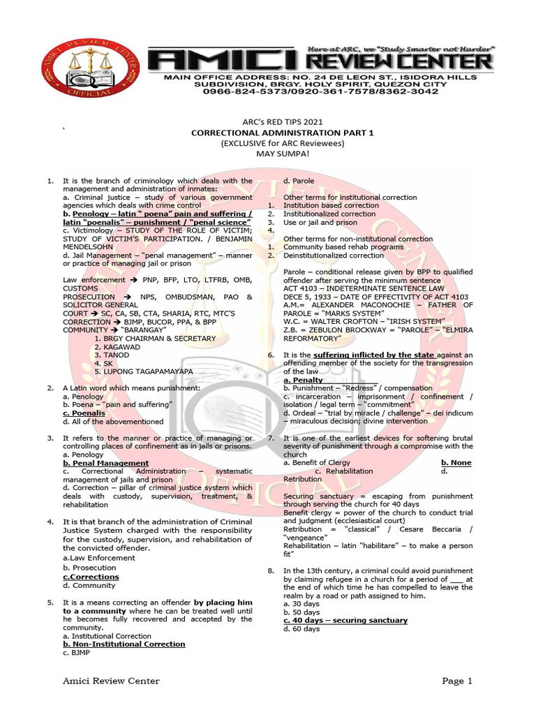 Correctional Administration 10 | PDF | Prison | Rehabilitation (Penology)