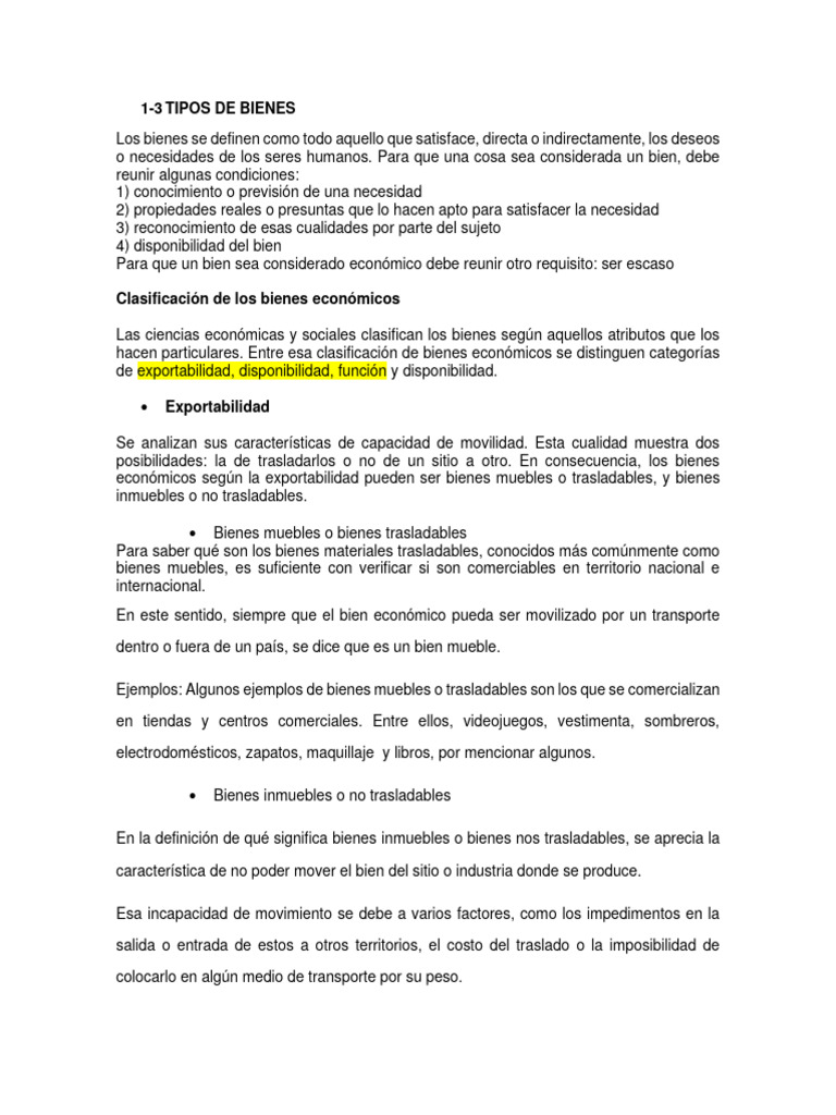 1-3 Tipos de Bienes | PDF