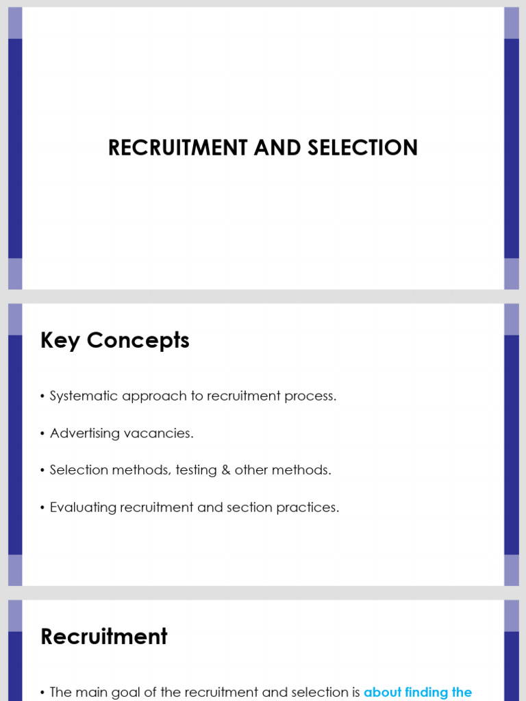 Recruitment and Selection | PDF | Recruitment | Employment