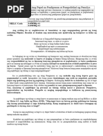 VE 8 Q2 2. Mga Pagsubok Sa Pamilya | PDF