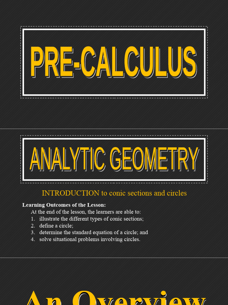 Pre Calculus Slide Decks | PDF | Ellipse | Euclidean Geometry