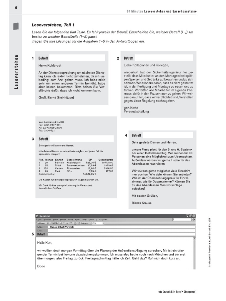 b1 +beruf sprechen | PDF