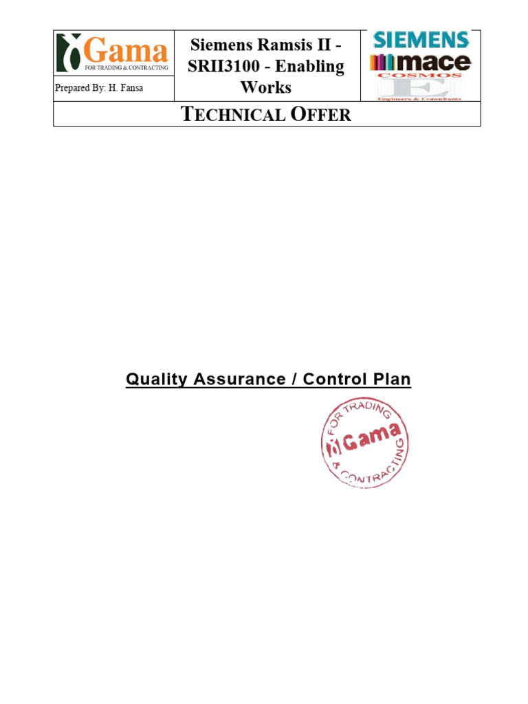 Quality Assurance - Control Plan | PDF | Iso 9000 | Quality Assurance