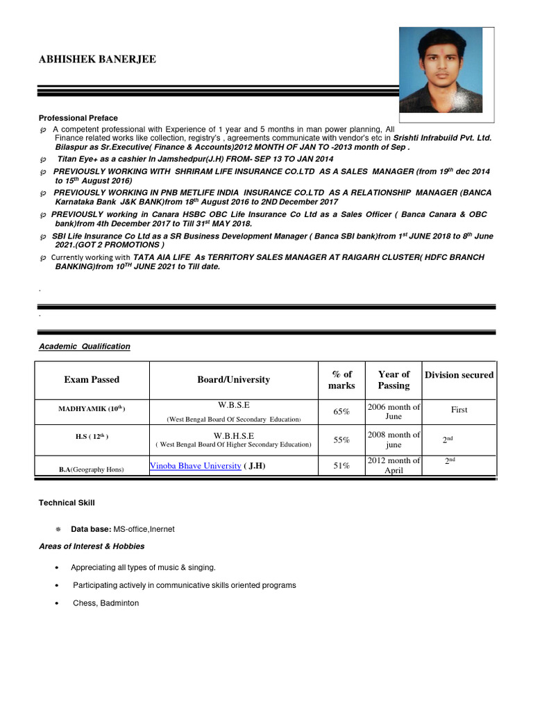 Abhishek Banerjee, IFL, BOB, ABH | PDF