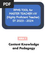 Dm-Ouhrod-2024-0290 Guidance On The RPMS-PPST Sy 2023-2024 | PDF | Teachers | Lesson Plan