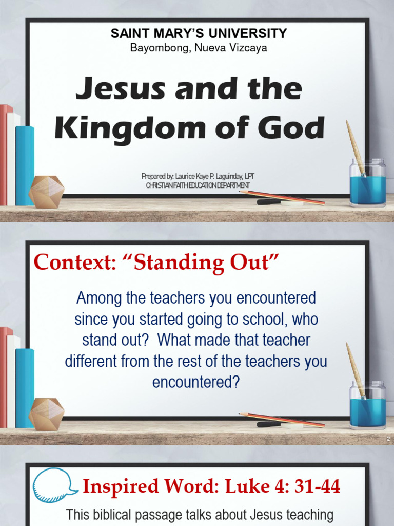Lesson 3 Jesus and The Kingdom of God | PDF | Religion & Spirituality