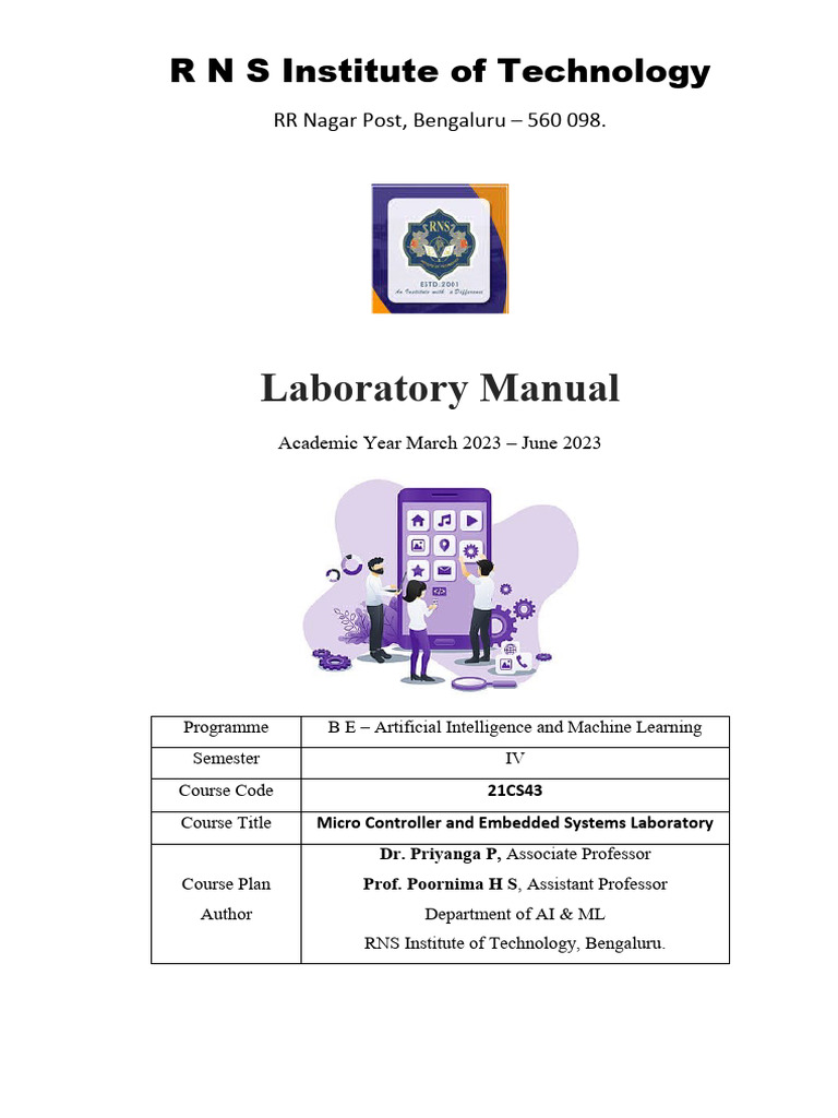 MES - Lab Manual (2022-23) | PDF