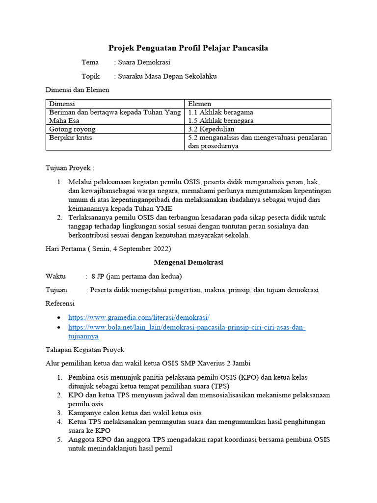 Projek Penguatan Profil Pelajar Pancasila | PDF | Karier & Perkembangan