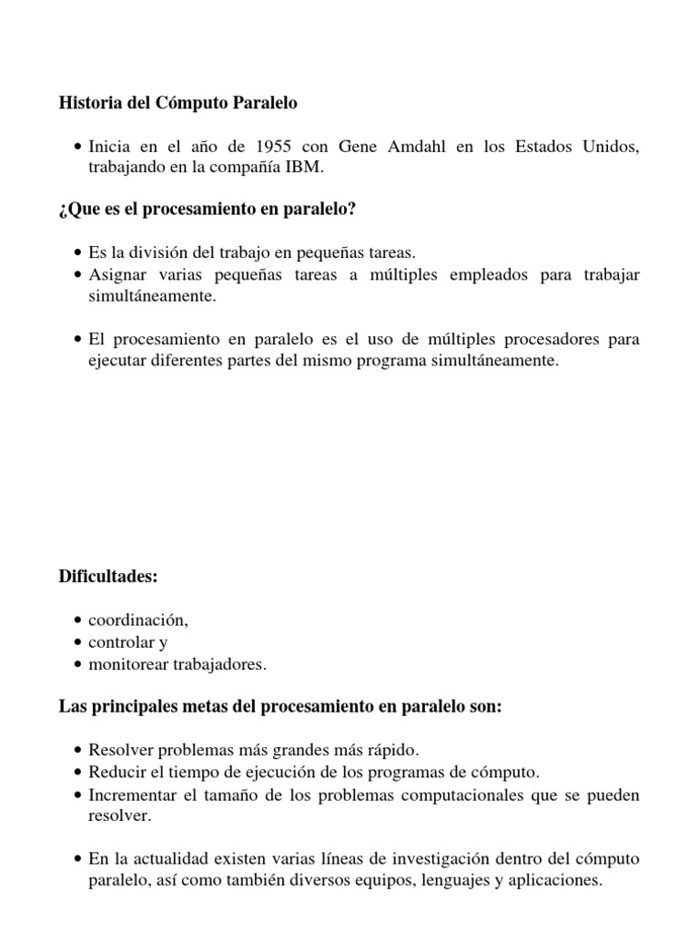 Computo Paralelo | PDF | Hilo (Computación) | Proceso (Computación)