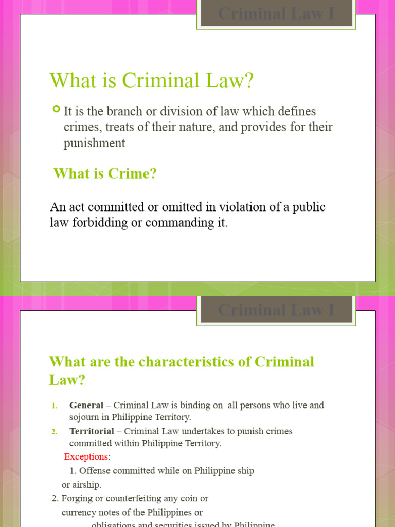 Criminal Law Book 1 | PDF | Criminal Law | Crimes