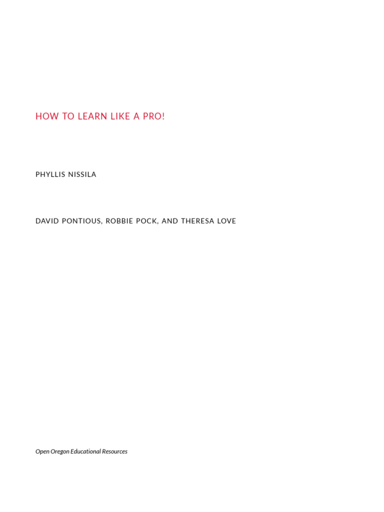 How To Learn Like A Pro 1592951619 | PDF How To Learn Like A Pro 1592951619 | PDF