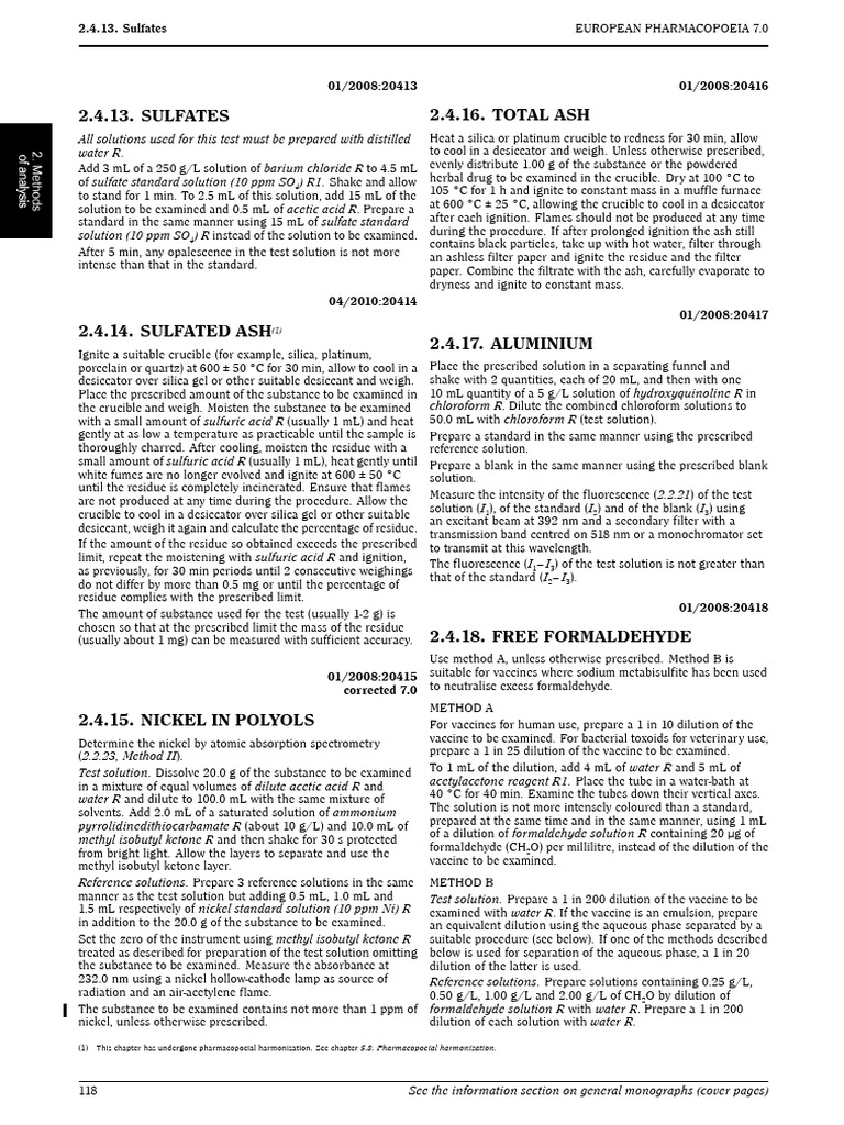 Sulfated Ash Testing Procedures | PDF | Concentration | Sulfate