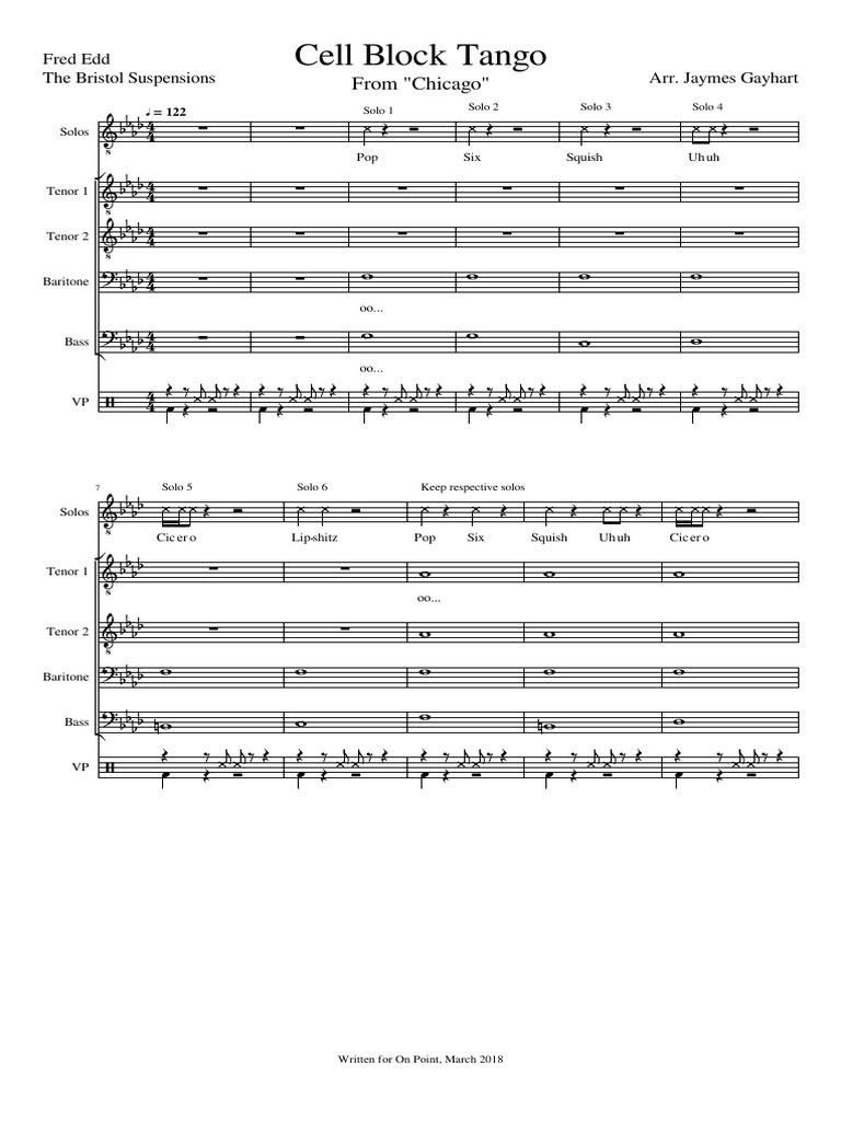 Cell Block Tango | PDF | Musical Forms | Music Performance