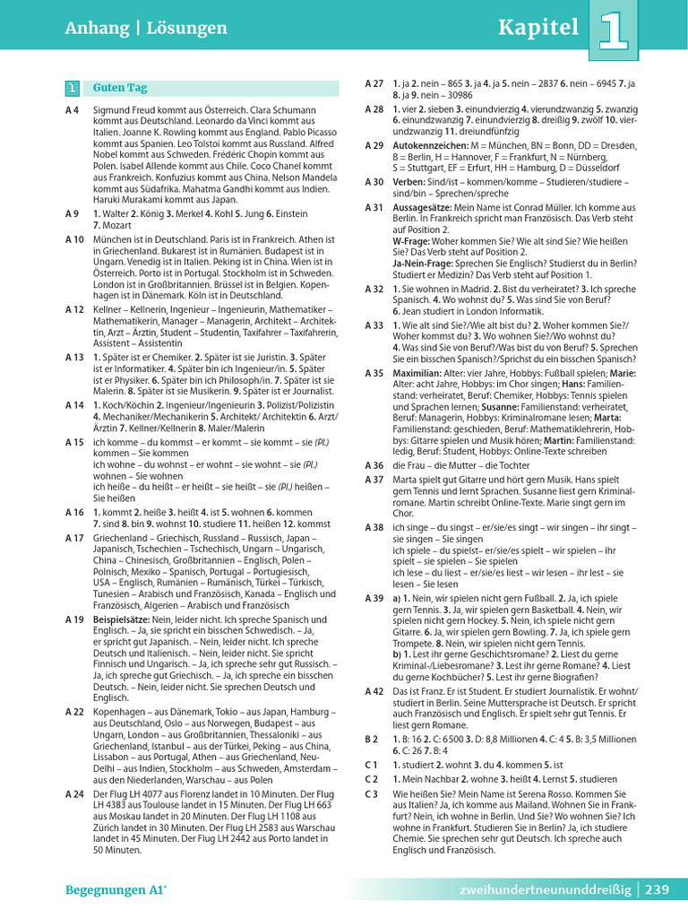 Begegnungen A1 Pdf