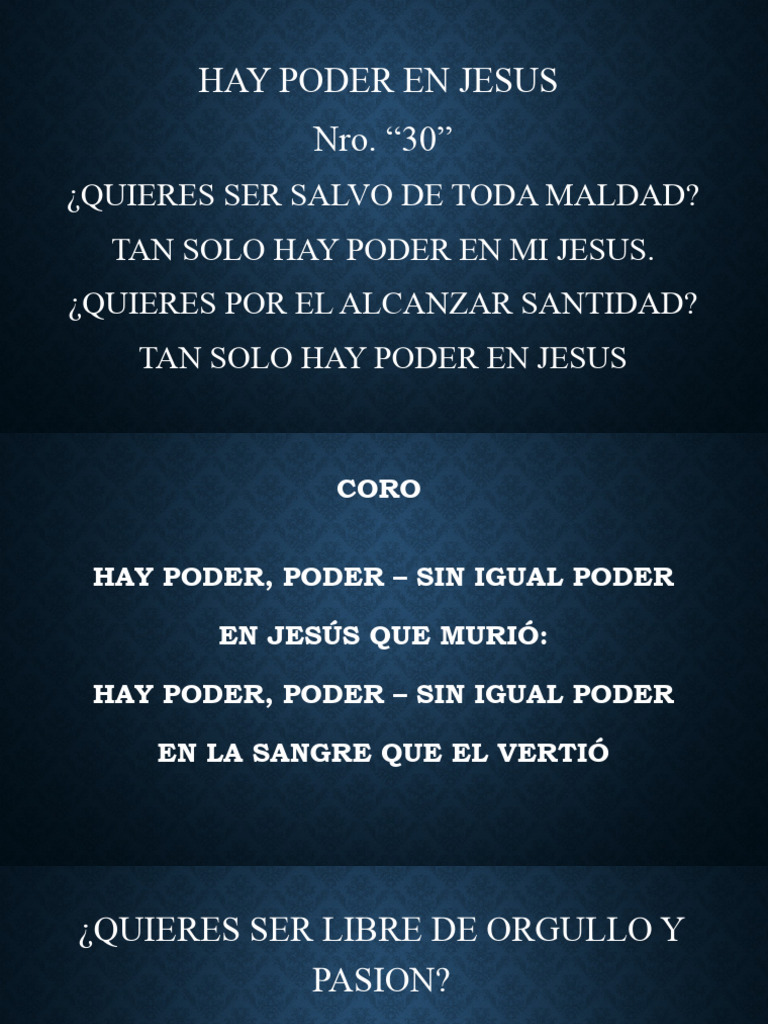 Himno 30 Hay Poder en Mi Jesus | PDF