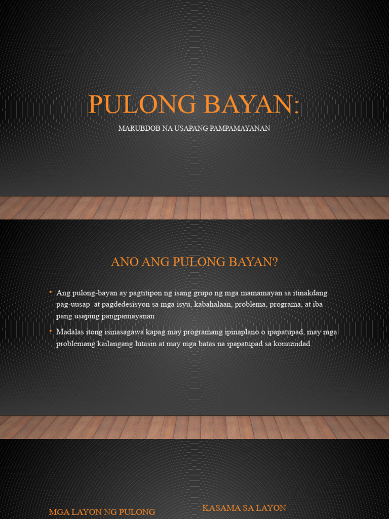 Pulong Bayan | PDF