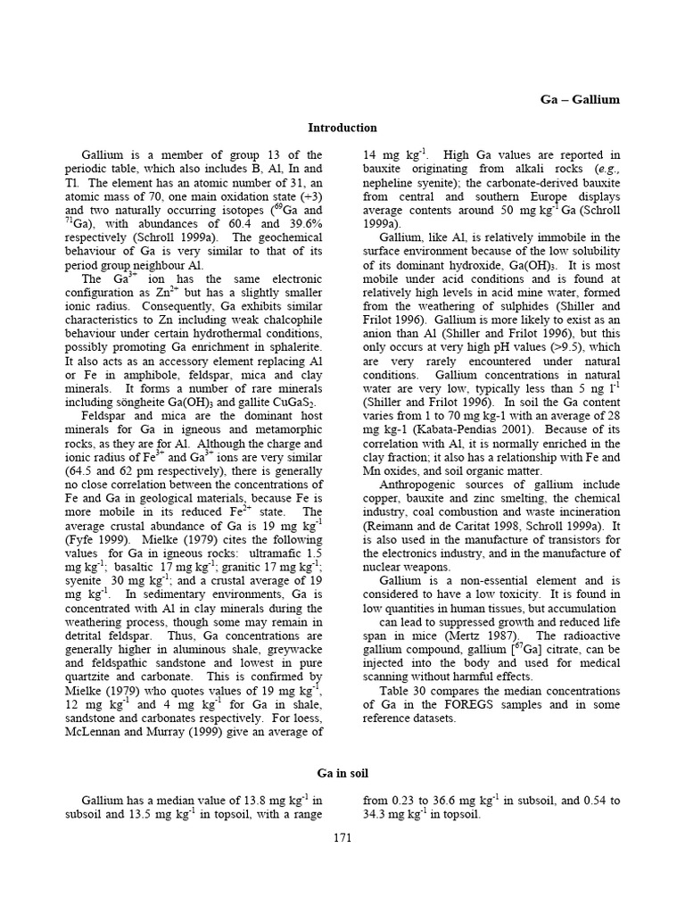 Ga - Gallium | PDF | Aluminium | Hydroxide