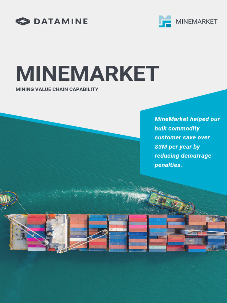 MineMarket: Optimize Mining Value Chain | PDF | Logistics | Supply Chain