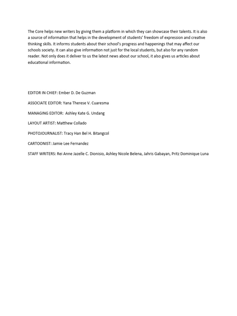 The Core Pdf