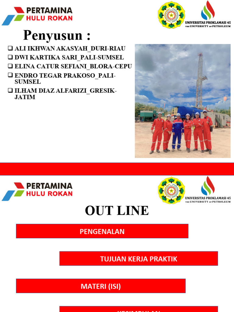 Bahan Presentasi Kerja Praktik Pt. Pertamina Hulu Rokan | PDF