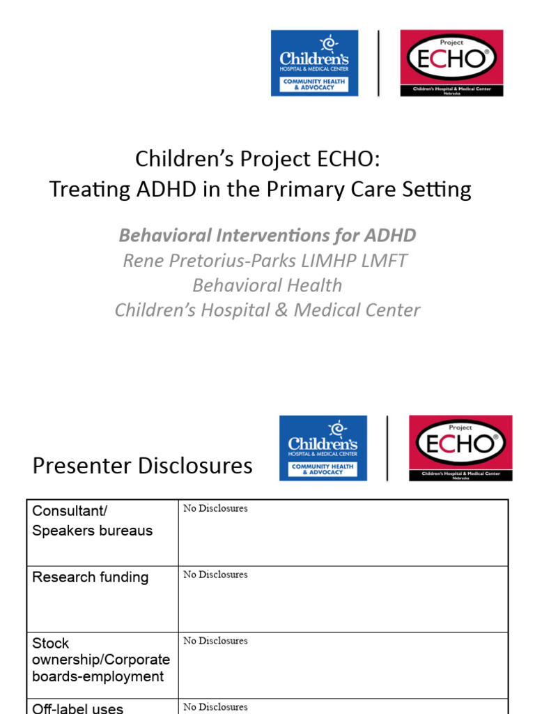 Project Echo ADHD Session Two | Download Free PDF | Attention Deficit ...