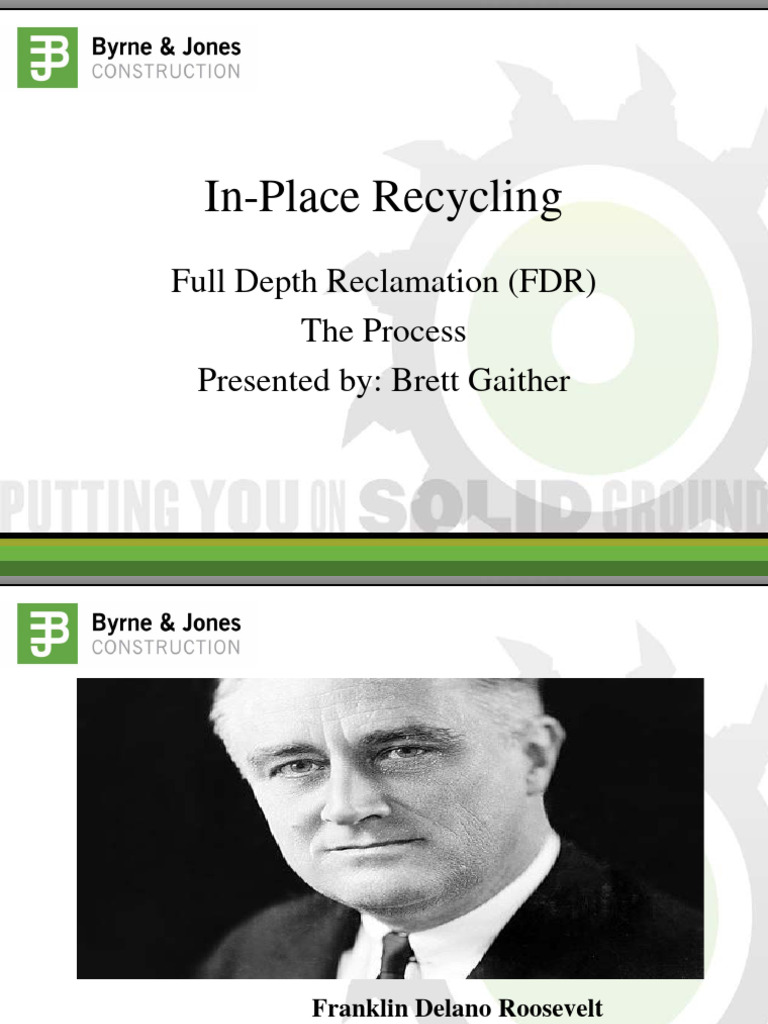 Full Depth Reclamation | PDF
