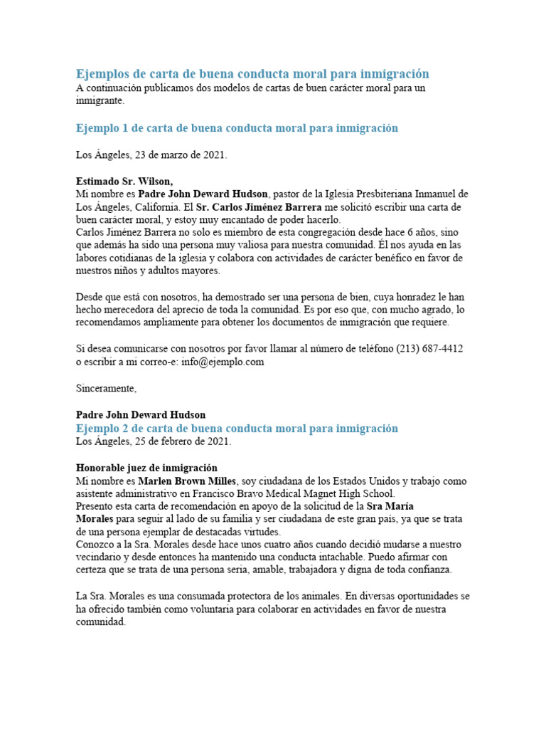 Modelo De Carta De Buena Fe Ejemplo Y Formato Para Redactarla