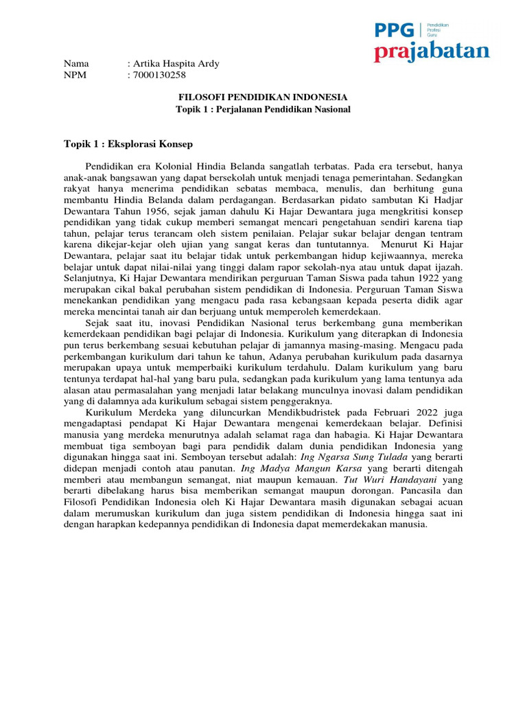 Topik 1 - Eksplorasi Konsep | PDF