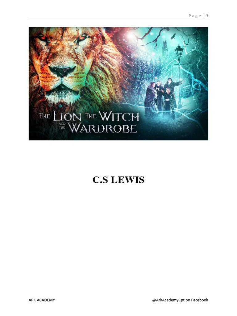 01the LionTheWitchAndTheWardrobeLessonPlan | PDF | C. S. Lewis | The ...
