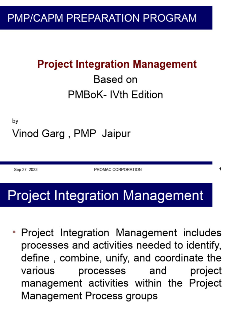 04 Project Integration Management | PDF | Business | Finance & Money ...