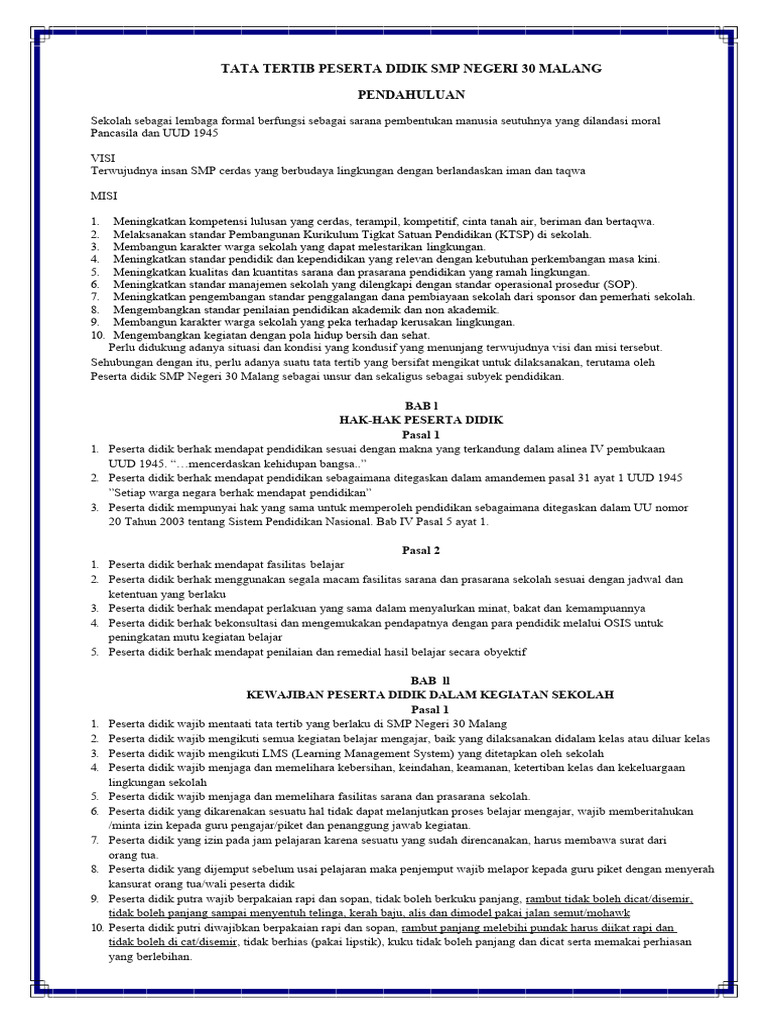 Tatib P30 Revisi | PDF