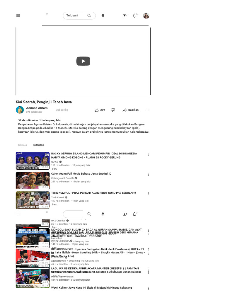 (10) Kiai Sadrah, Penginjil Tanah Jawa - YouTube | PDF