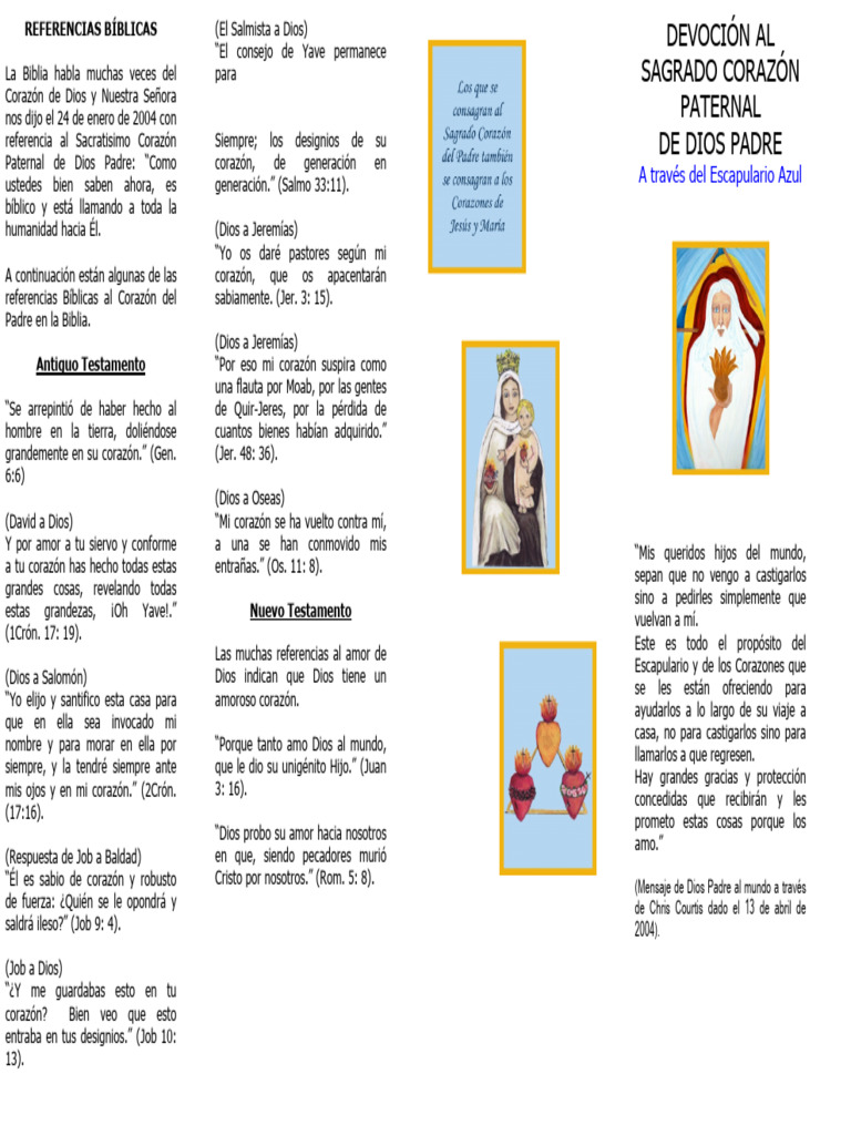 Devoción al Escapulario Azul | PDF | María, madre de Jesús | Oración