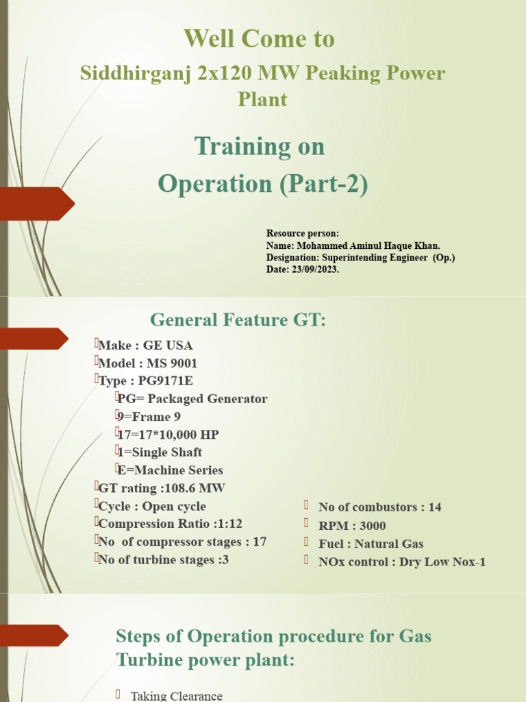 Training On Operation Procedure Part-2 23.09.2023 | PDF