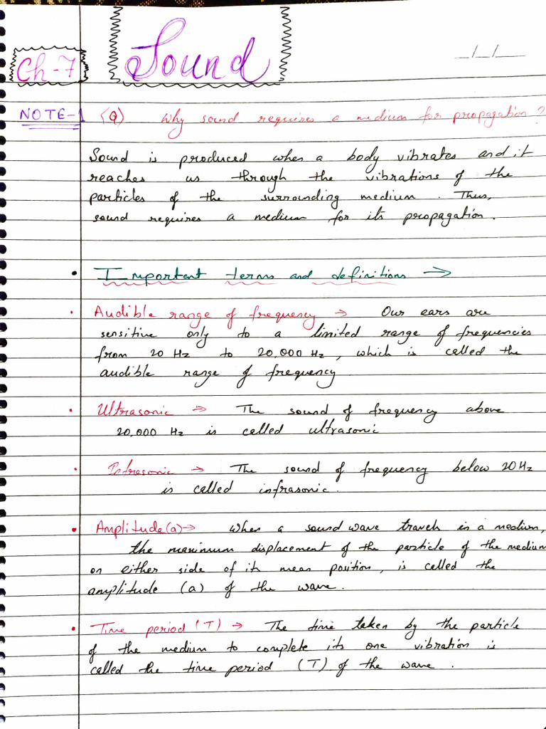 Sound CH 7 Physics | PDF