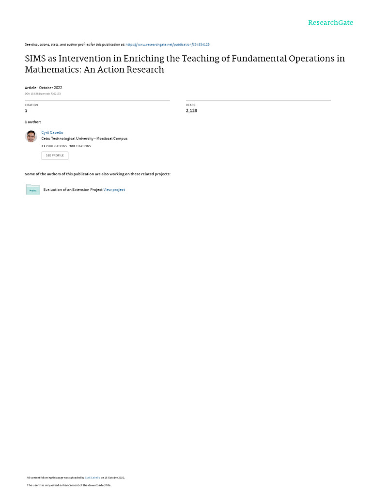 SIMS Action Research | PDF