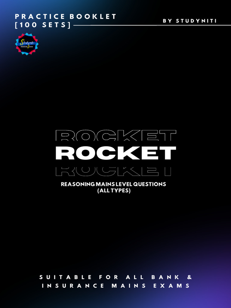 ROCKET Reasoning Mains Level Booklet (100 Sets) by STUDYNITI | PDF ...